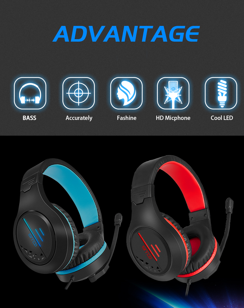 Casque de Jeu COLUSI CLS-100 avec Micro et lumière LED Maroc ...