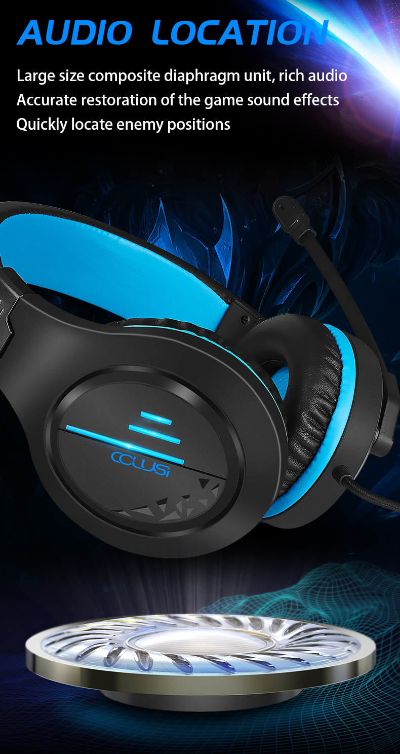 Casque de Jeu COLUSI CLS-100 avec Micro et lumière LED Maroc ...