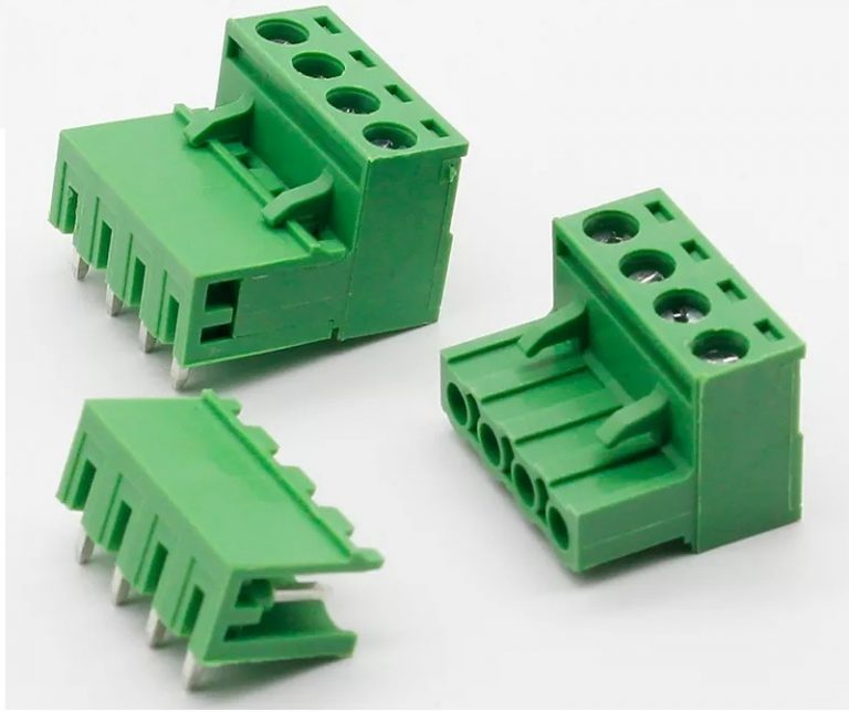 Bornier à Vis pour Circuit Imprimé PCB 4 broches 5,08 mm à angle droit ...