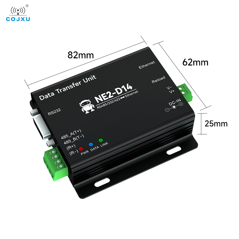 NE2-D14 / NE2-D14E Convertisseur Série–Ethernet RS232 RS485 Modbus MQTT ...