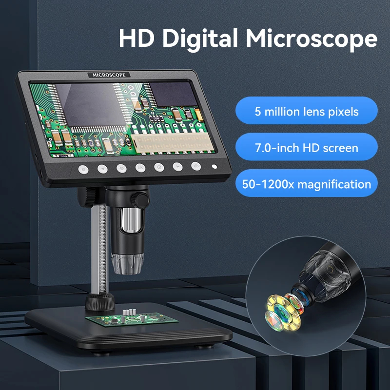 Microscope Inskam 330 – Écran LCD, Caméra HD, LED, Zoom 1200x Maroc ...
