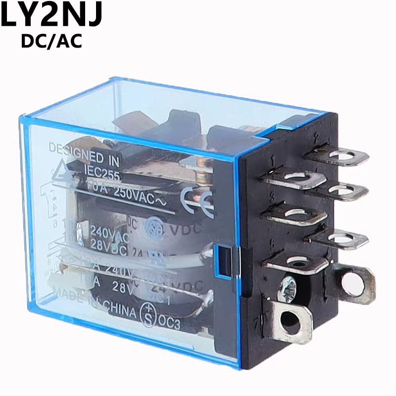 Relais Industriel LY2N / LY4N – 12V, 220VAC, DC – 8 & 14 Pins Maroc ...
